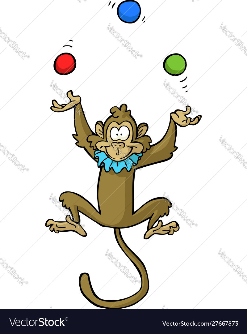 Circus monkey Royalty Free Vector Image - VectorStock