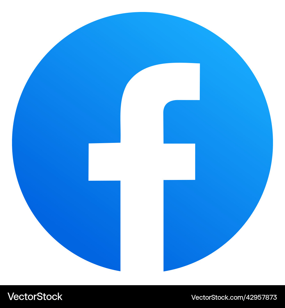 Facebook icon social media high quality Royalty Free Vector
