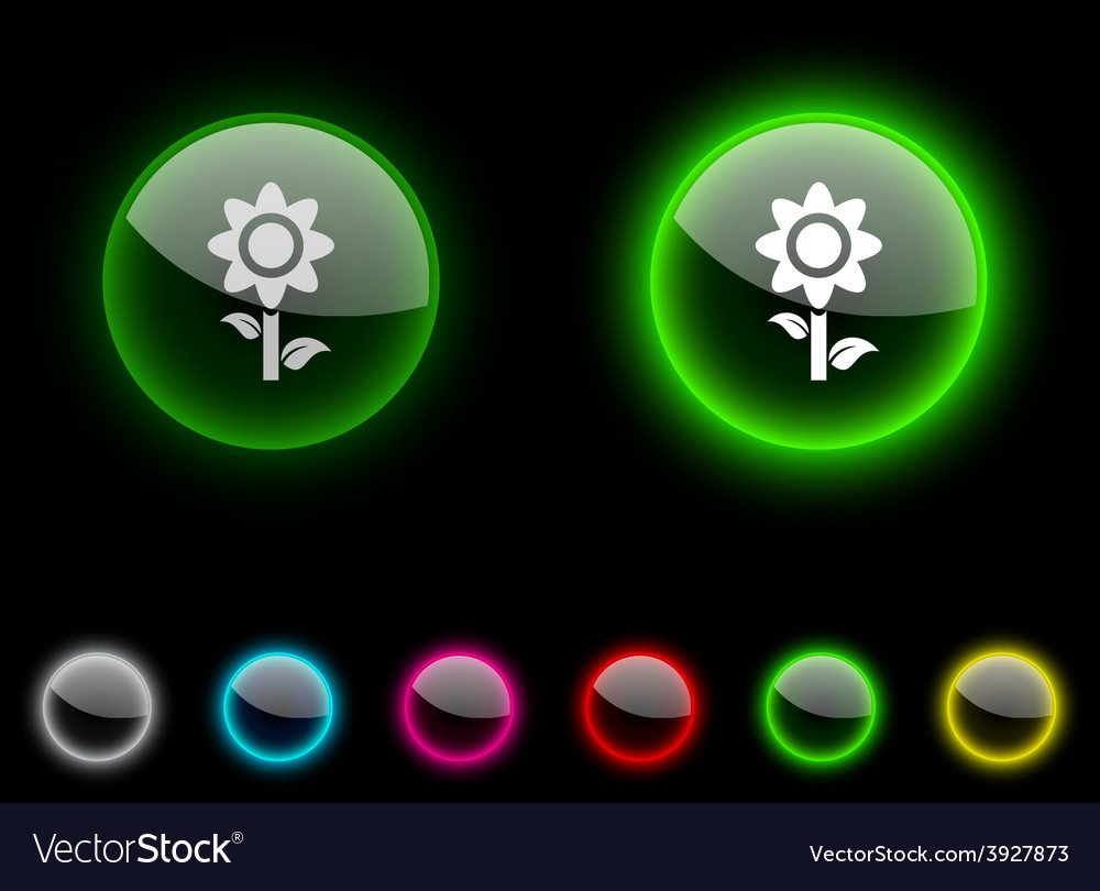 Flower button Royalty Free Vector Image - VectorStock