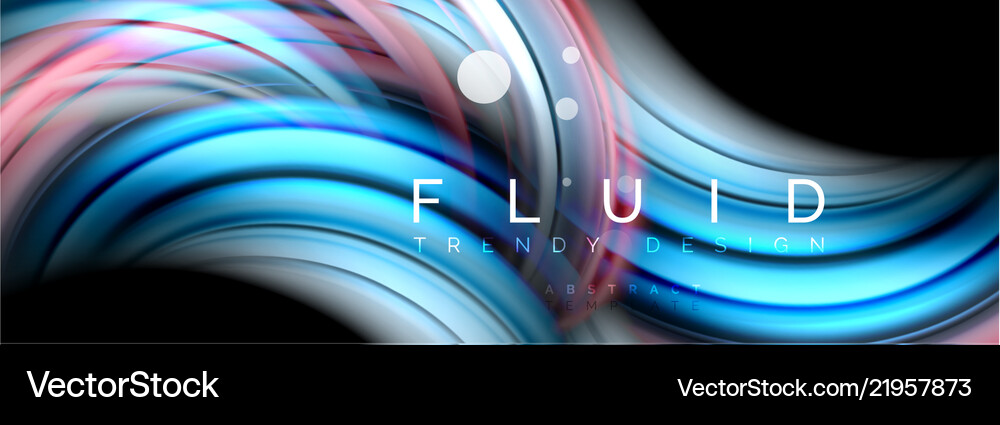 Flowing glowing color motion concept trendy Vector Image