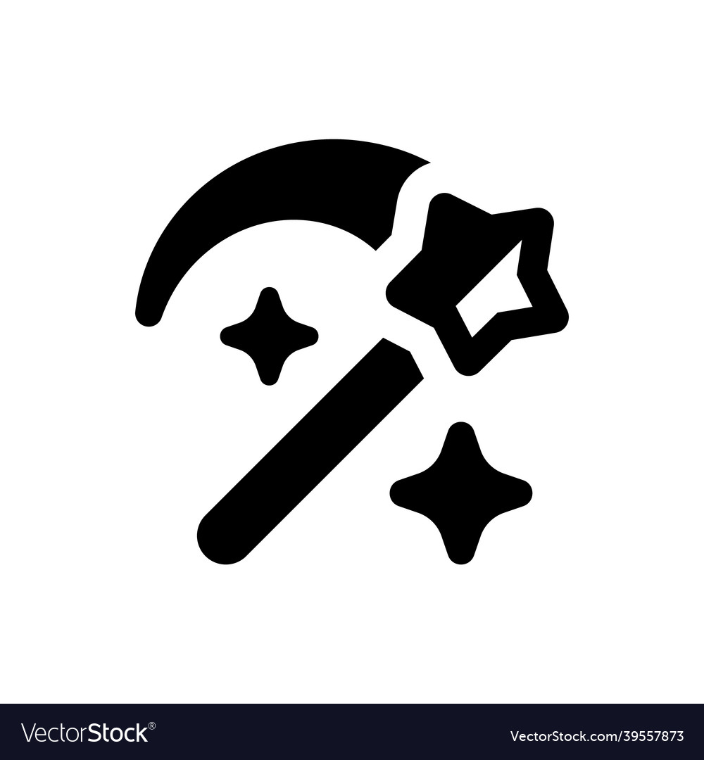 Magic wand tool icon Royalty Free Vector Image Magic wand tool icon Royalty Free Vector Image