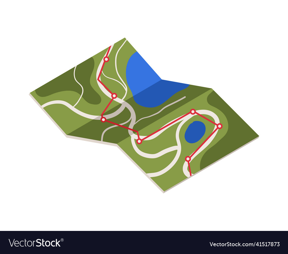Map isometric icon Royalty Free Vector Image - VectorStock