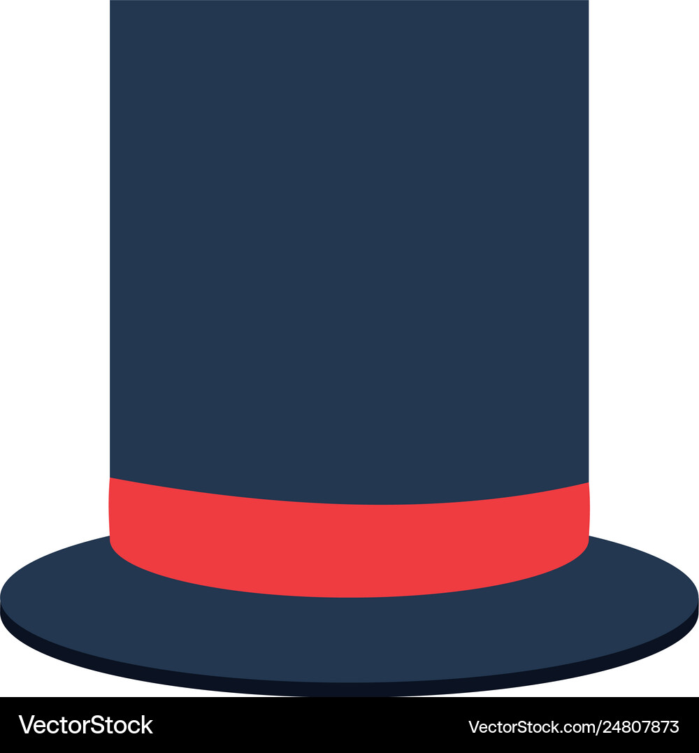Outline top hat accessory fashion Royalty Free Vector Image