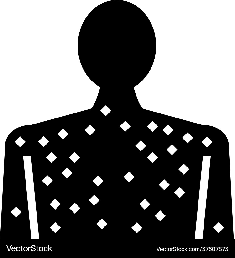 Skin rash disease glyph icon Royalty Free Vector Image
