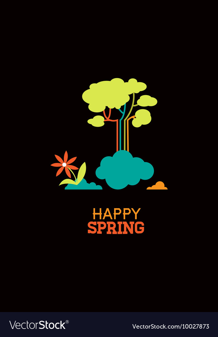 With spring clouds Royalty Free Vector Image - VectorStock