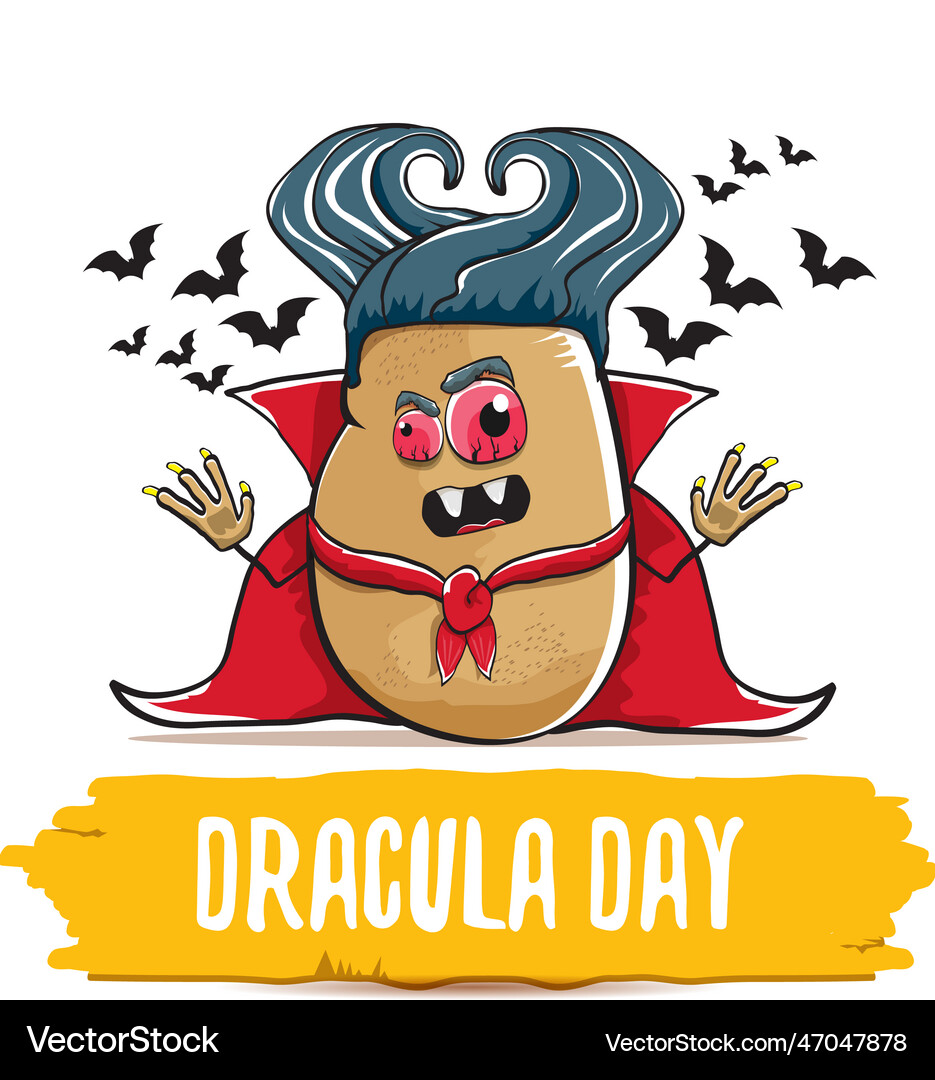 26 may world dracula day greeting horizontal Vector Image