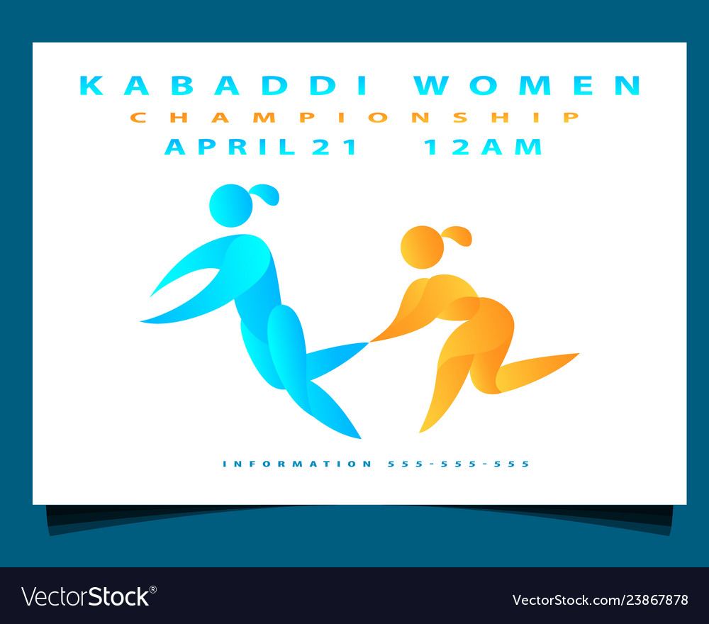 Kabaddi women Royalty Free Vector Image - VectorStock