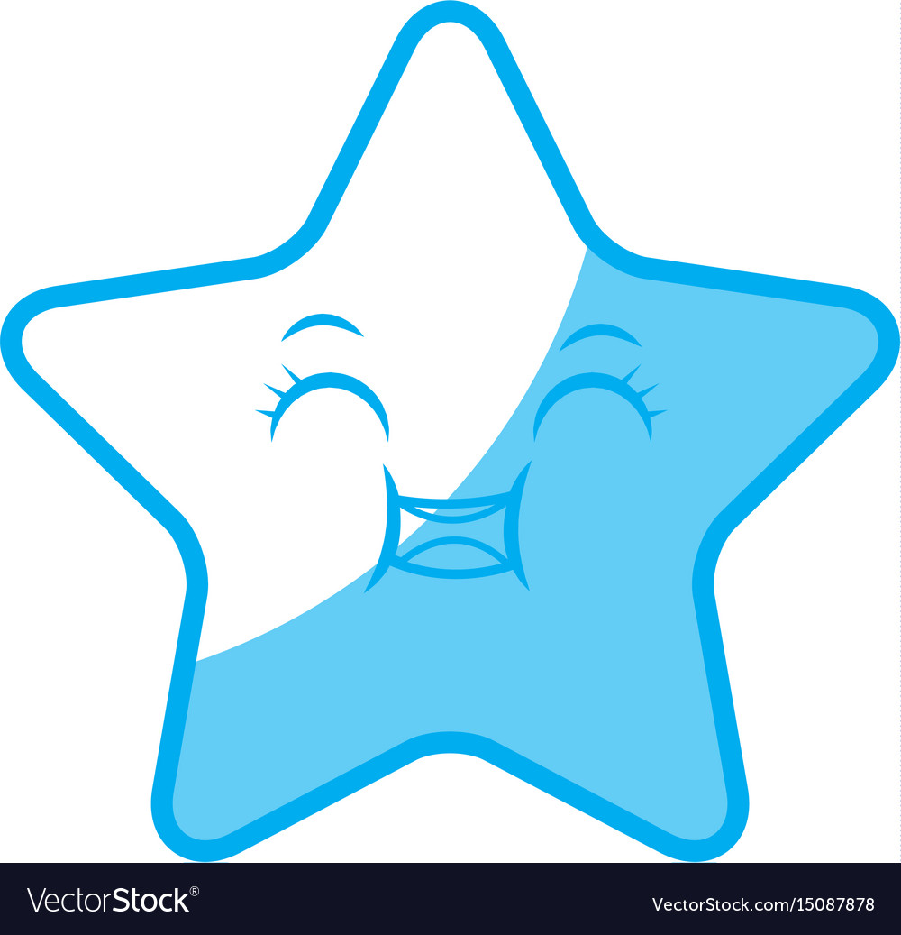 Kawaii niedlich Stern karikatur Gesichtsausdruck Vektorbild Kawaii niedlich Stern karikatur Gesichtsausdruck Vektorbild