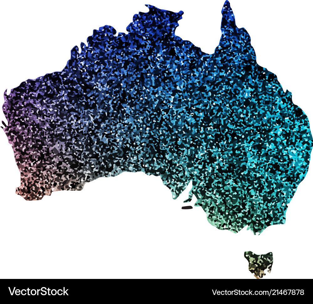 Map of australia with a blue texture Royalty Free Vector