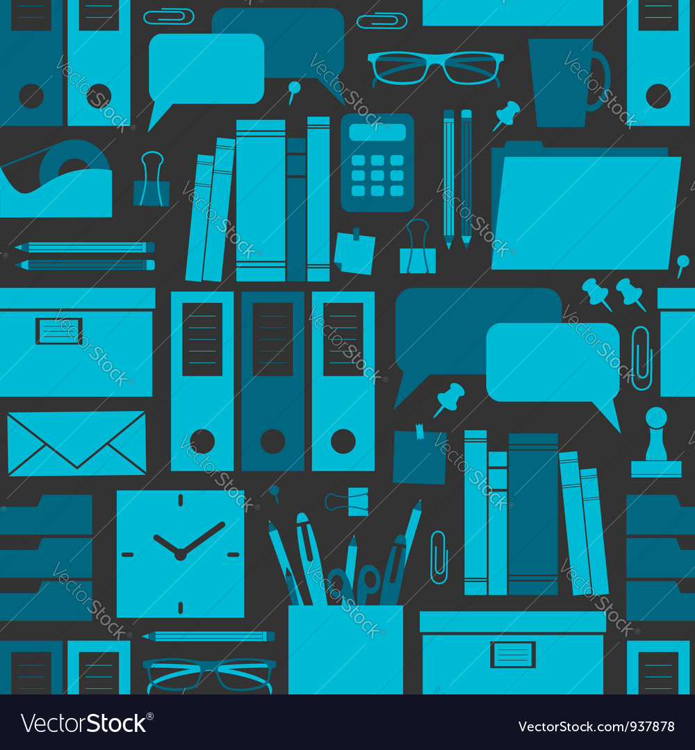 Office pattern Royalty Free Vector Image - VectorStock