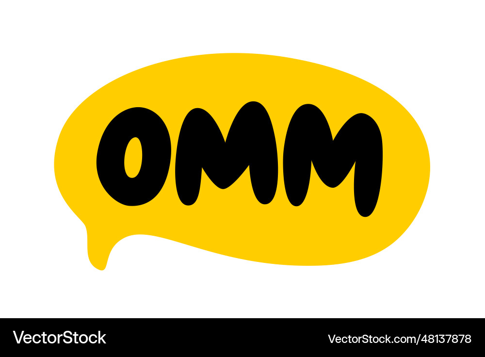 Om speech bubble om text sacred sound mantra Vector Image