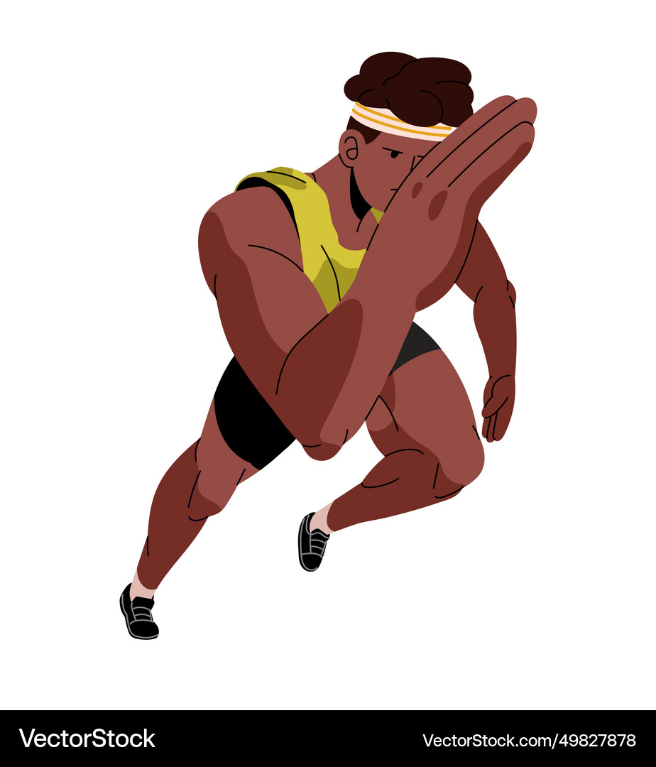 Professional sprinter running sprint sportsman Vector Image
