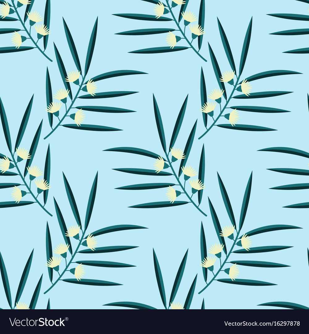 Seamless eucalyptus pattern Royalty Free Vector Image