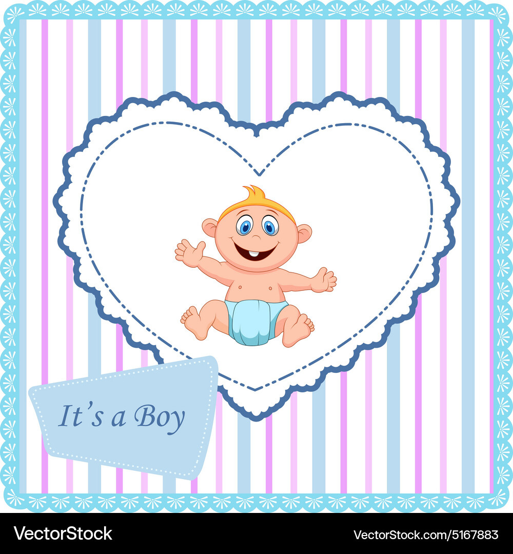 Baboy announcement card Royalty Free Vector Image