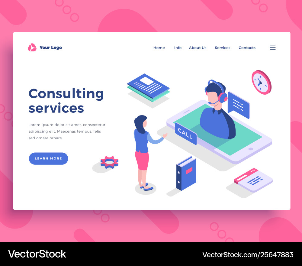 Consulting services concept office people and Vector Image