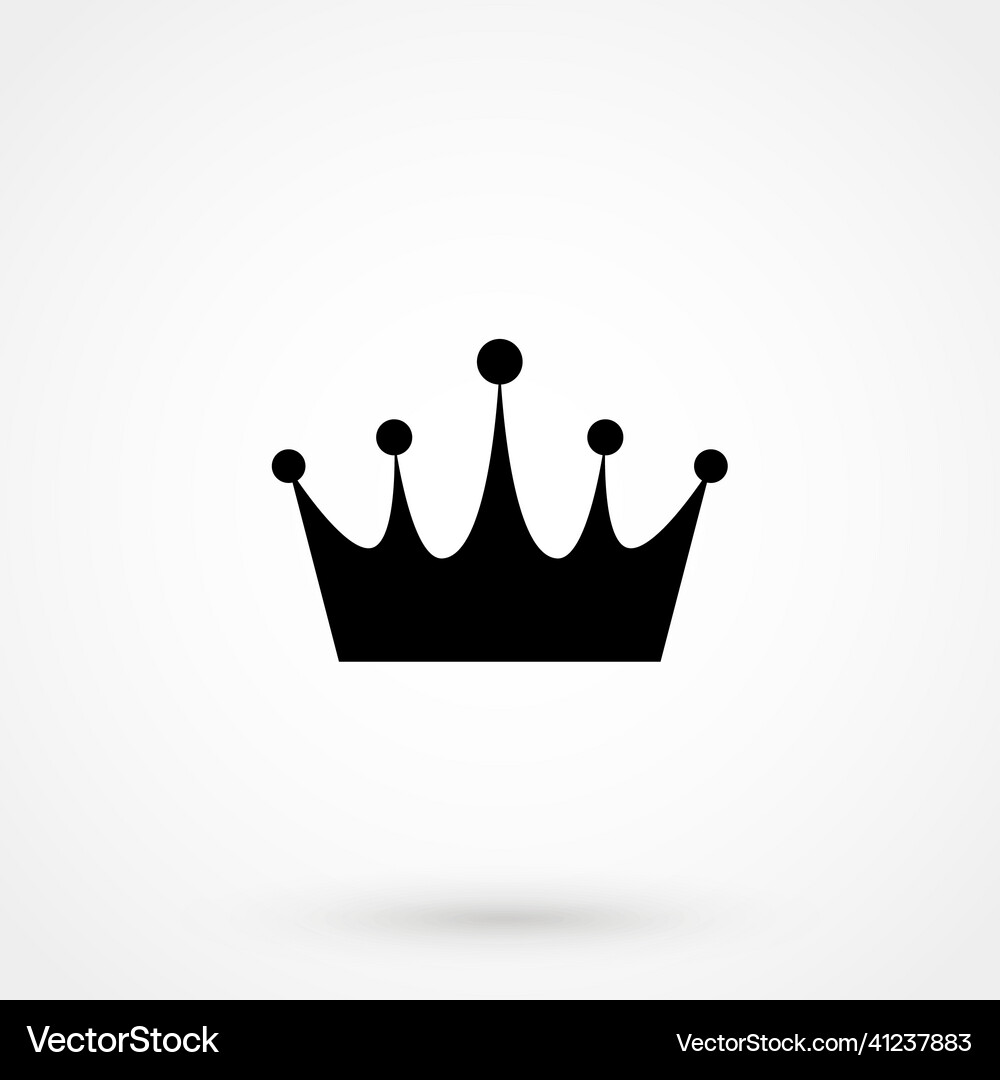 Crown icon in trendy flat style isolated on grey Vector Image