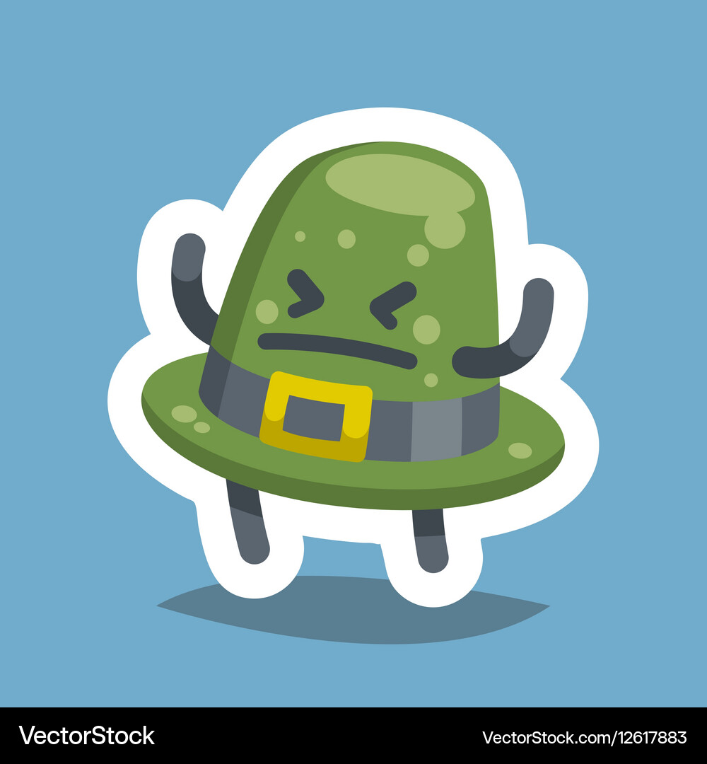 Emoticon Icon Angry Hat Royalty Free Vector Image