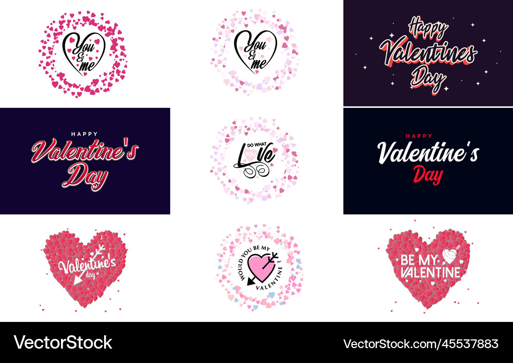Happy valentines day greeting card template Vector Image