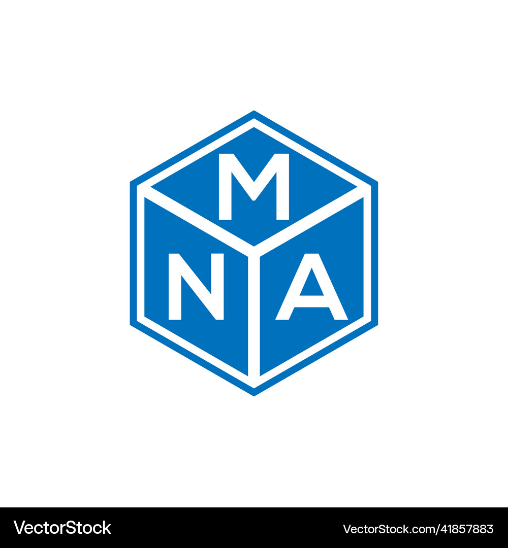 Mna letter logo design on black background Vector Image