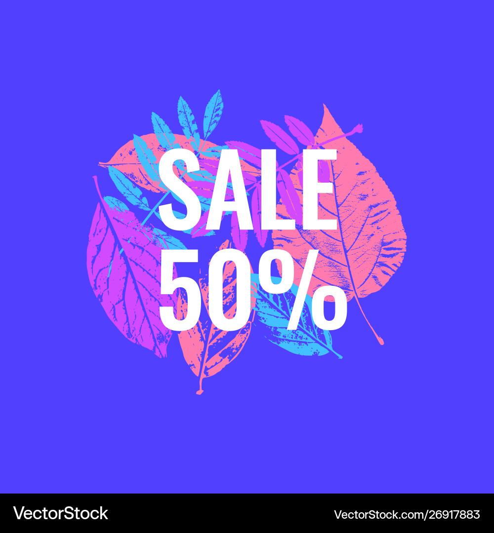 Modern advertising poster for sales with image Vector Image