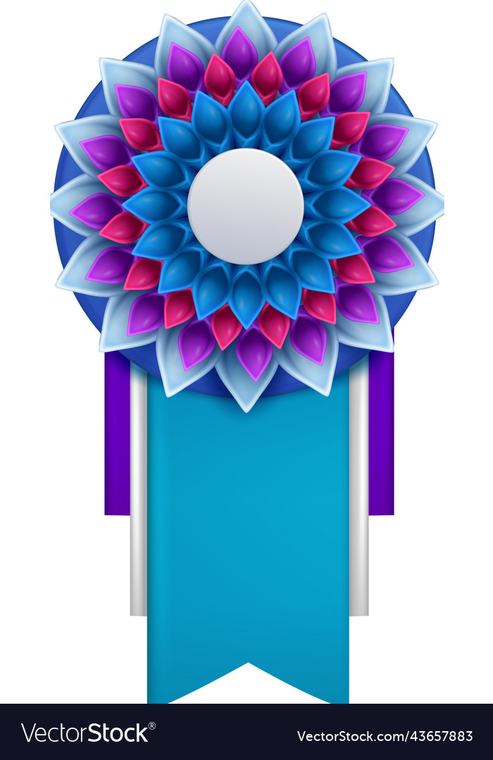 Realistic rosette Royalty Free Vector Image - VectorStock