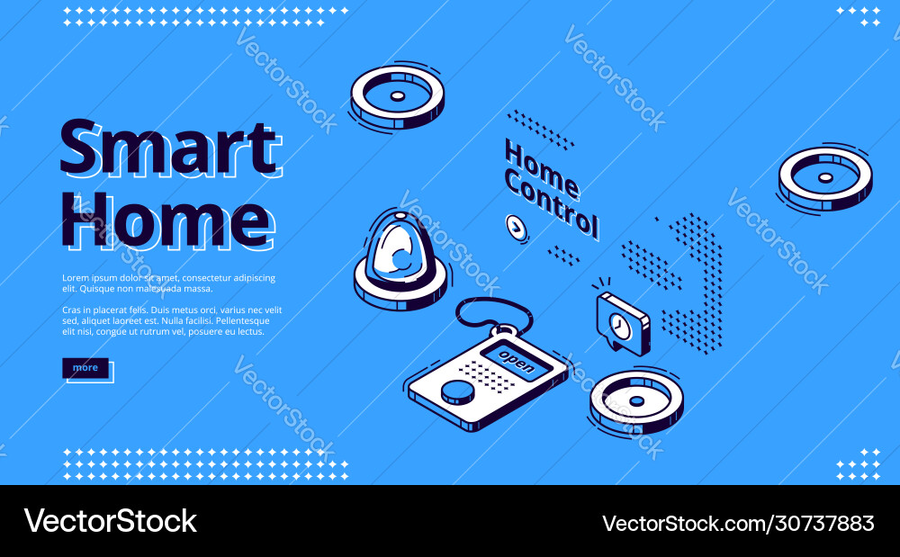 Smart home internet things isometric web Vector Image