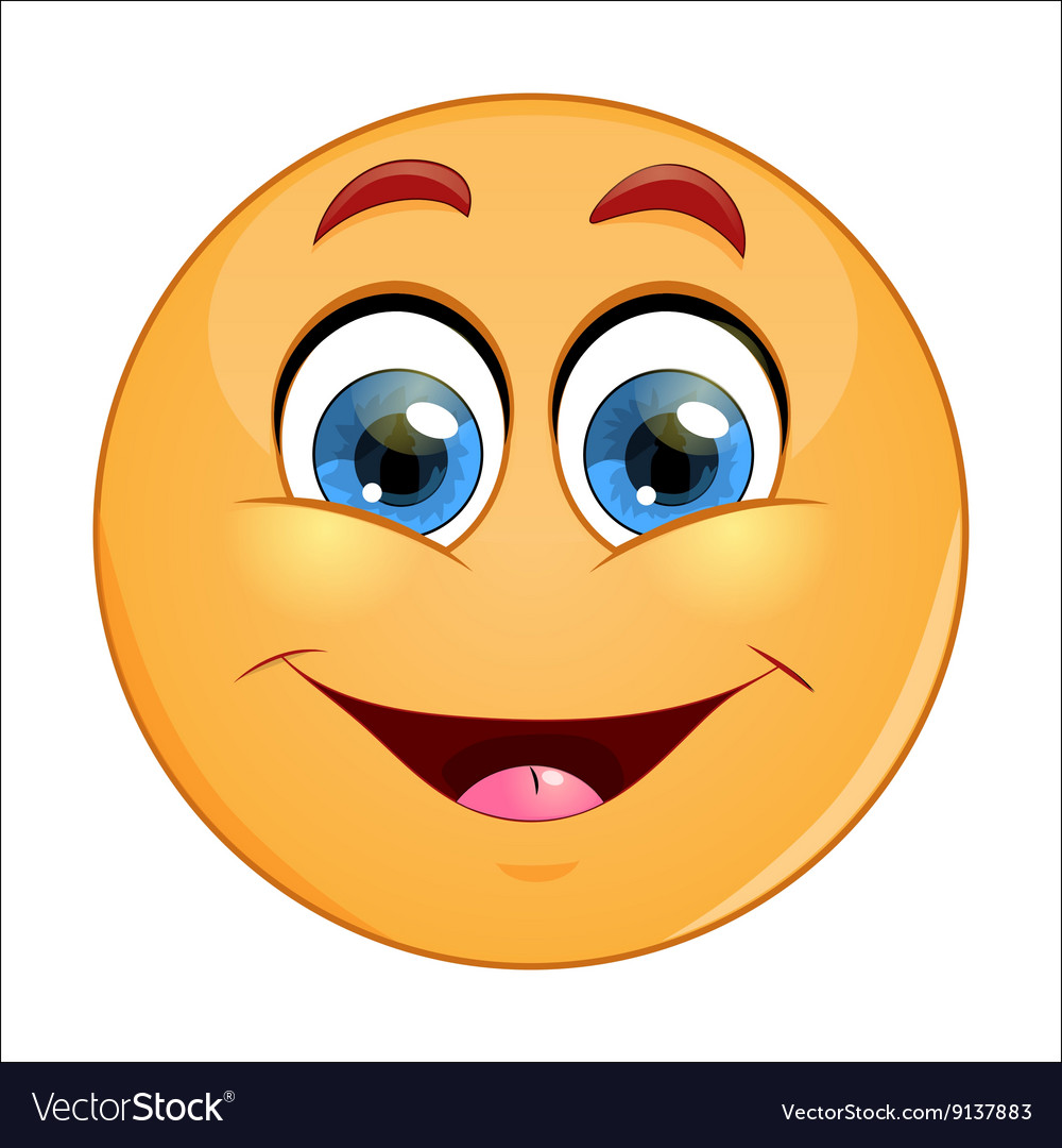 Smiling emoticon Royalty Free Vector Image - VectorStock