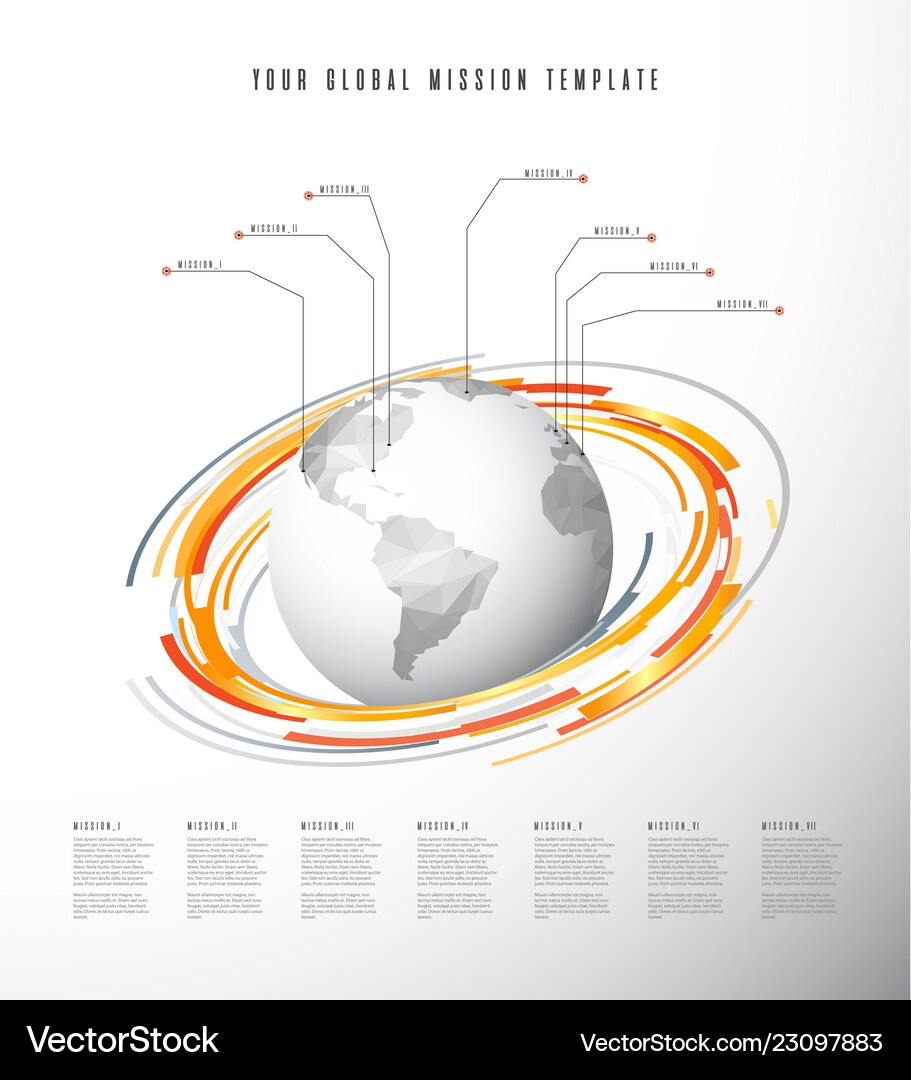 Template with colorful circles and your global Vector Image