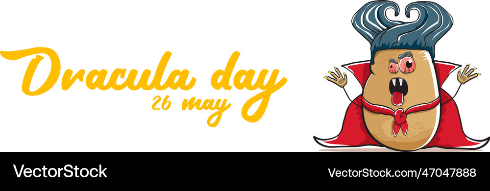 26 may world dracula day greeting horizontal Vector Image