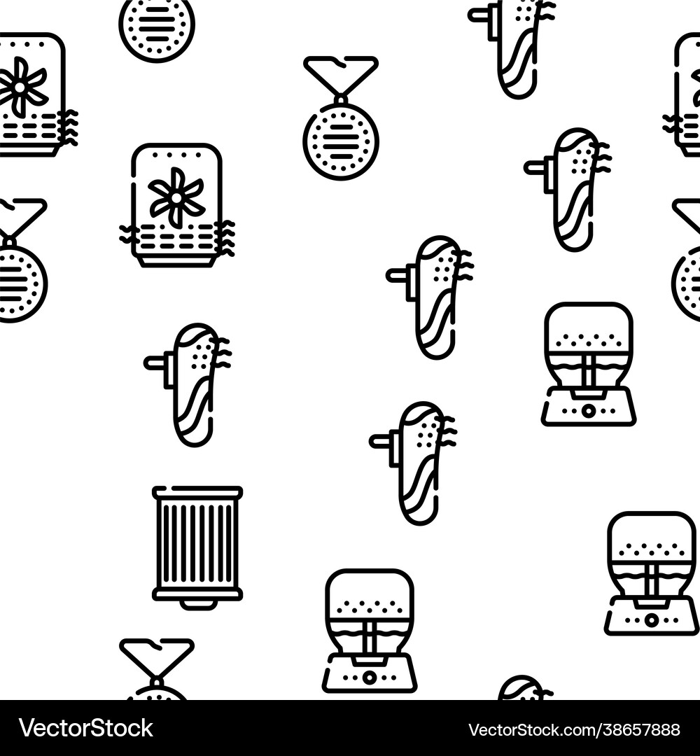 Air filter accessory seamless pattern Royalty Free Vector