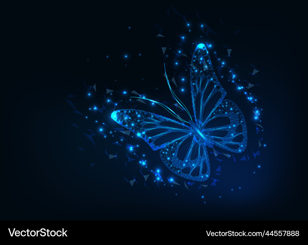 Bright and beautiful flying butterfly monarch Vector Image