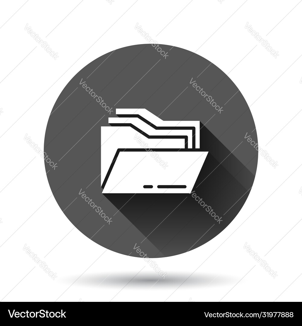 File folder icon in flat style documents archive Vector Image