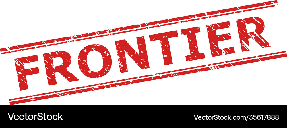 Frontier stamp seal with grunge surface and double