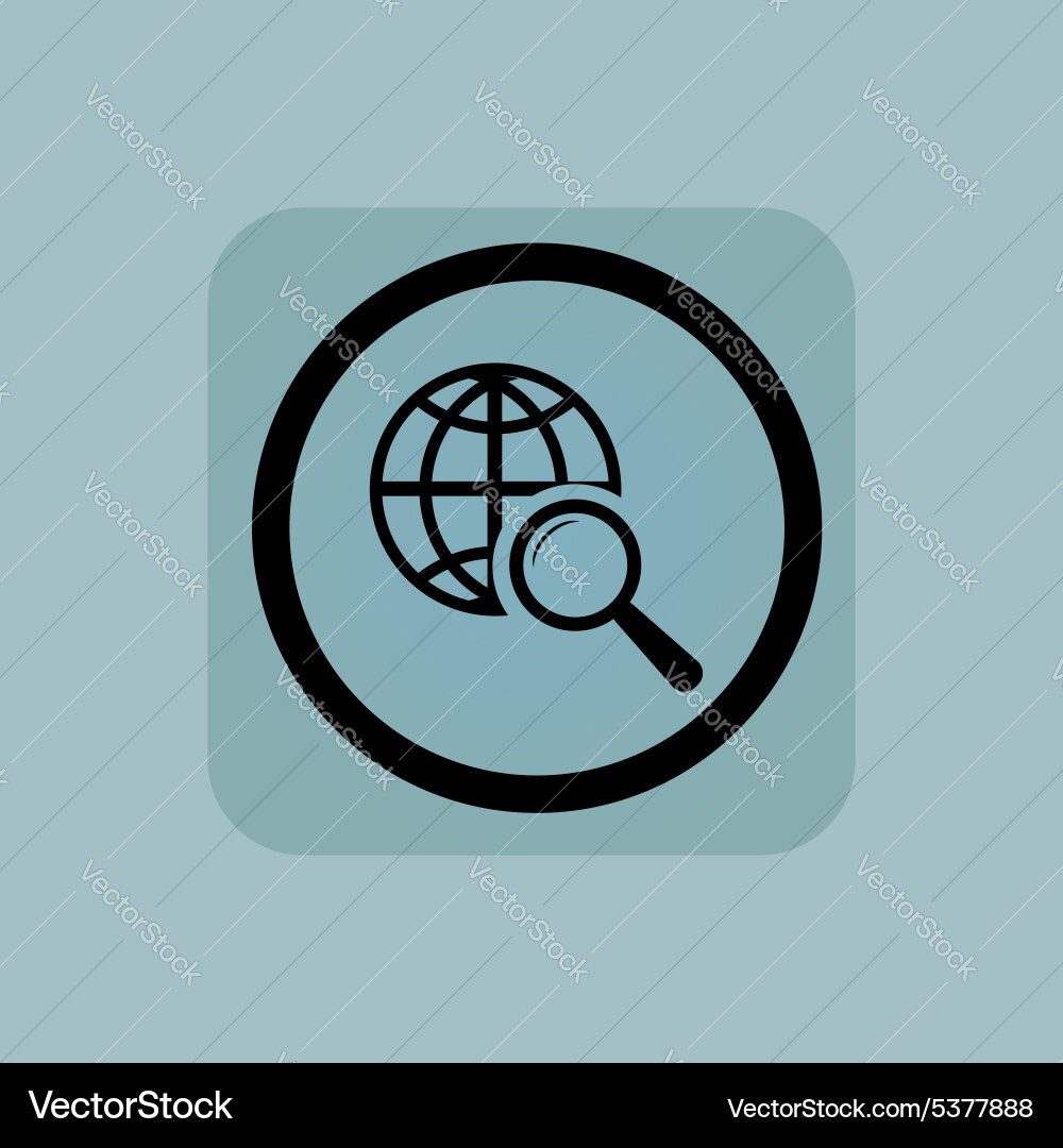 Pale blue global search sign Royalty Free Vector Image