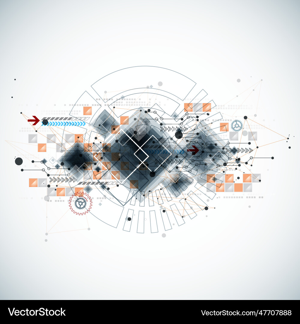 Template for science and technology presentation Vector Image