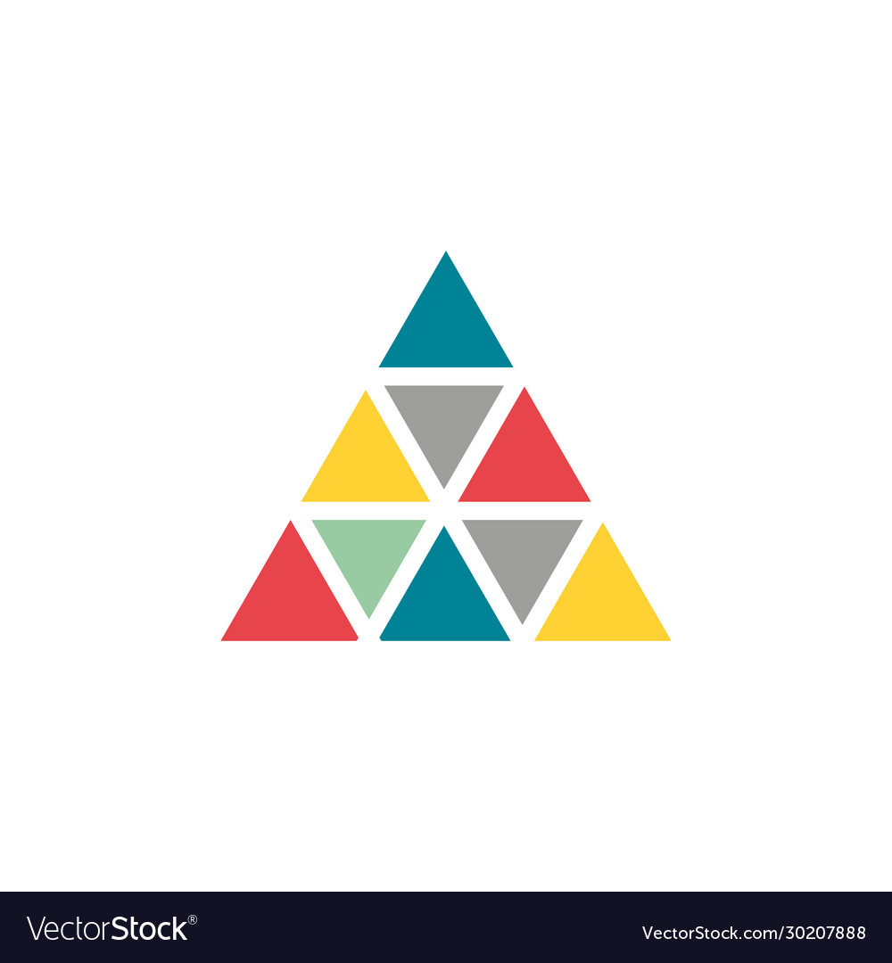 Triangle icon logo design template Royalty Free Vector Image