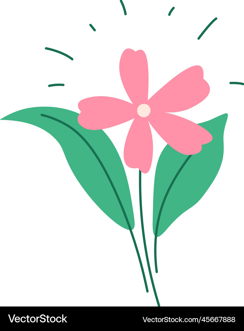 Wildflower flat icon beautiful spring plant Vector Image