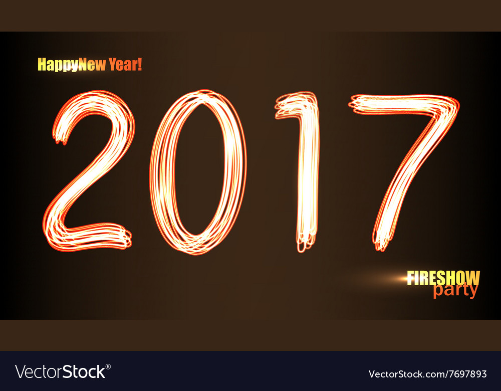2017 text Royalty Free Vector Image - VectorStock