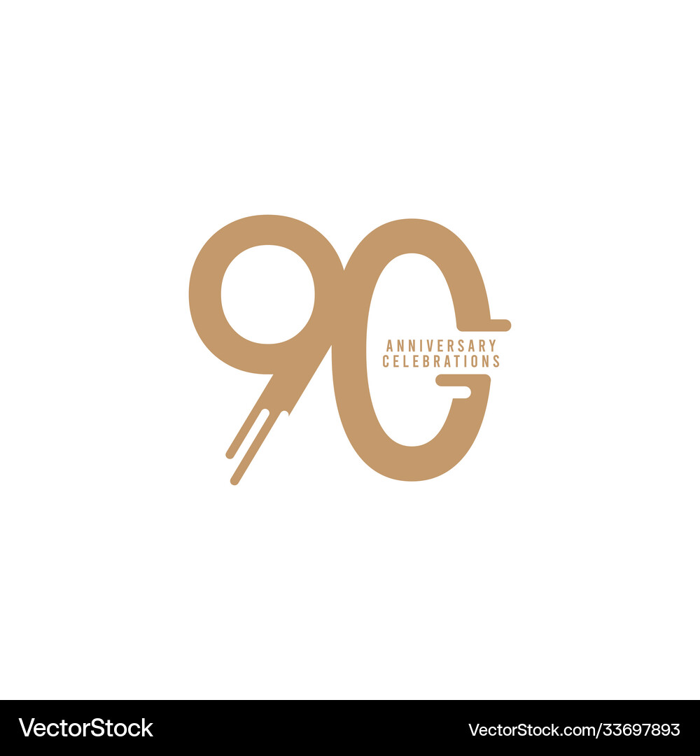 90 years anniversary celebrations template design Vector Image