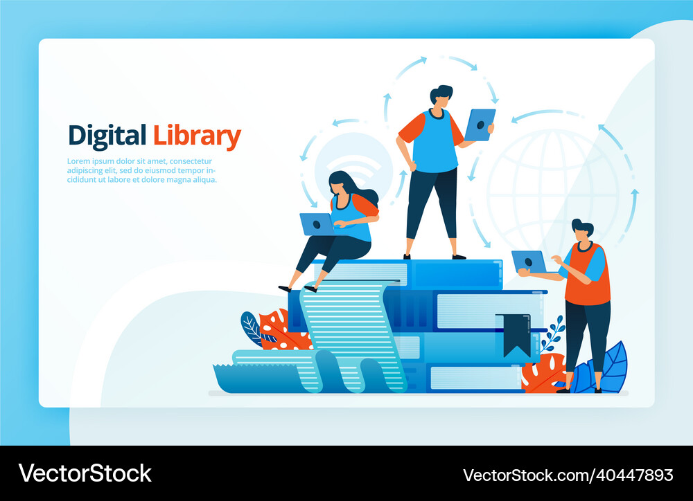 Activities from distance learning and digital Vector Image