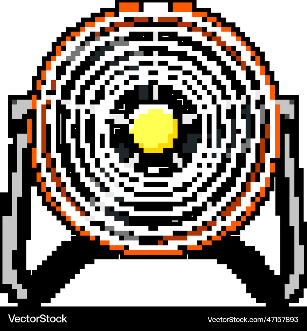 Air electric fan game pixel art Royalty Free Vector Image