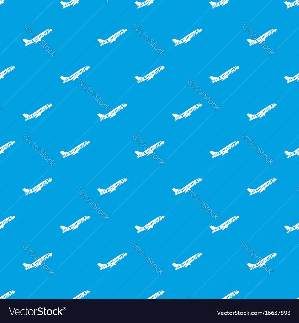 Aircraft pattern seamless blue Royalty Free Vector Image
