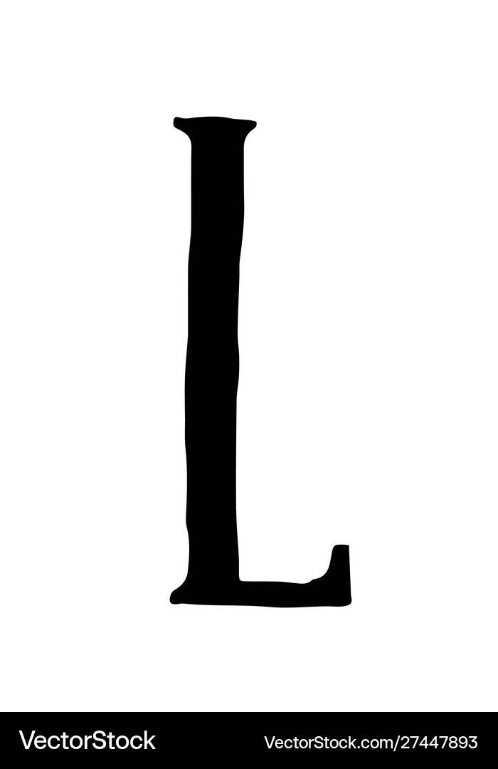 Bumpy elongated font capital letter uneven Vector Image