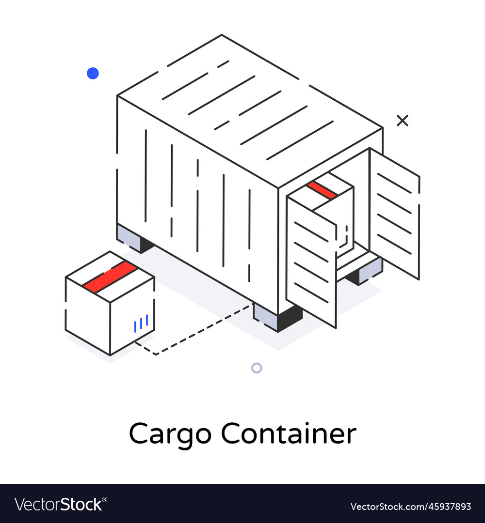 Cargo container Royalty Free Vector Image - VectorStock