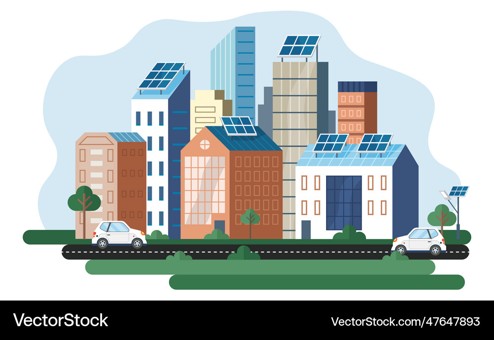 Clean sustainable energy generation industry Vector Image