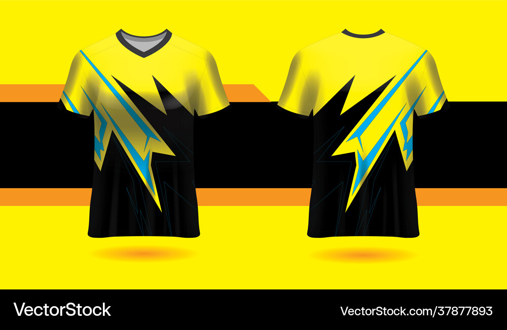 Club shirt design uniform front and back Vector Image