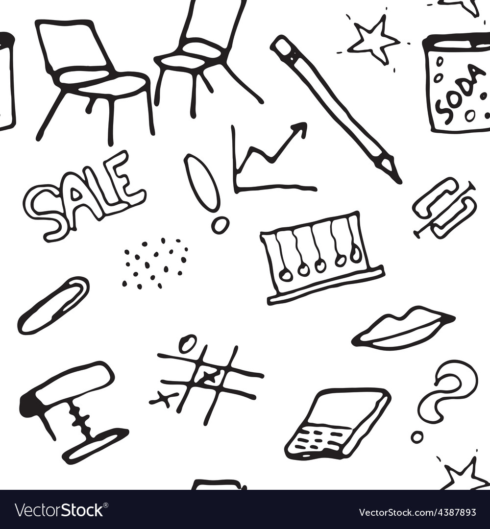 Doodle seamless pattern Royalty Free Vector Image