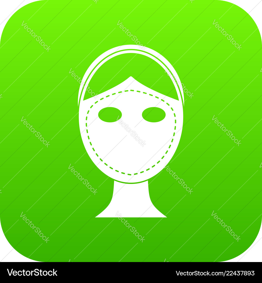 Face marked out for cosmetic surgery icon digital Vector Image