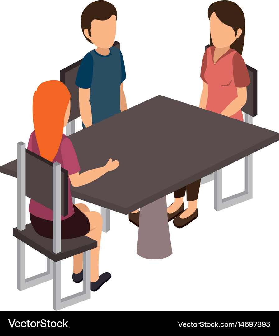 Group of people sitting Royalty Free Vector Image
