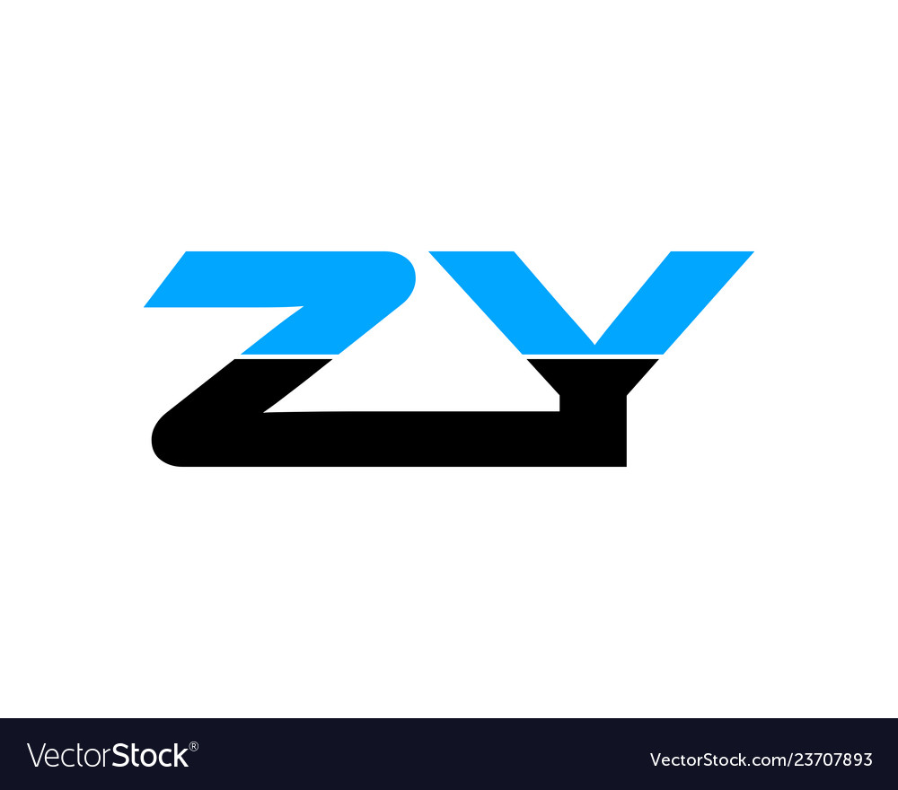 Initial letter zy logo template design Royalty Free Vector